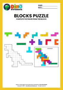 Tetris Puzzle Printable for Kids - Free Printable Worksheets | free ...