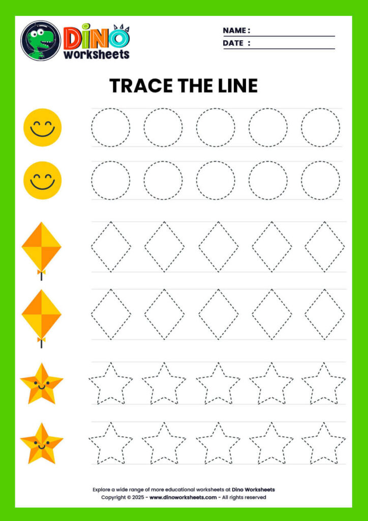 Handwriting Practice Line Tracing - Free Printable Worksheets | free ...
